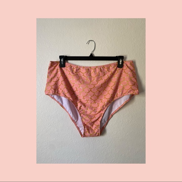 Swim | Peach And Gold Peplum Swim Tankini 3x New | Poshmark